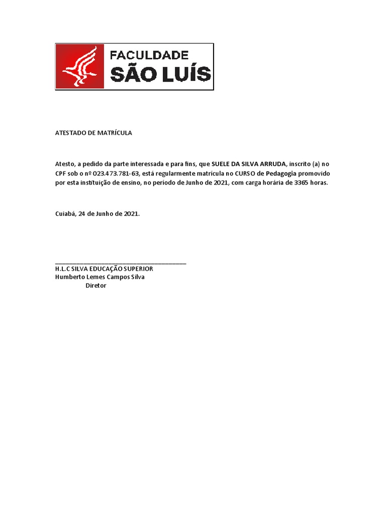 Atestado de Escolaridade | PDF