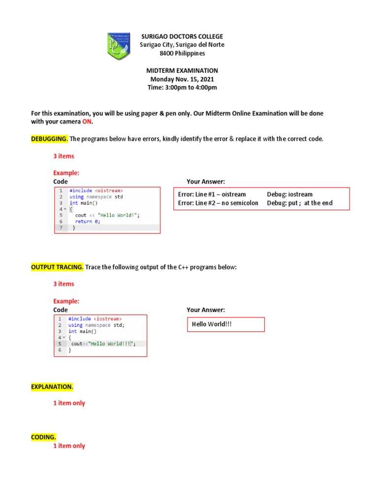 Midterm Instructions | PDF | Career & Growth | Computers