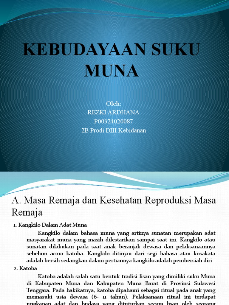 Kebudayaan Suku Muna Rezki Ardhana | PDF