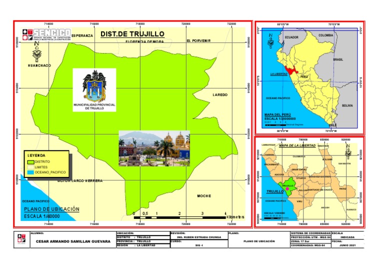 Mapa y Coordenadas de Trujillo, Perú | PDF