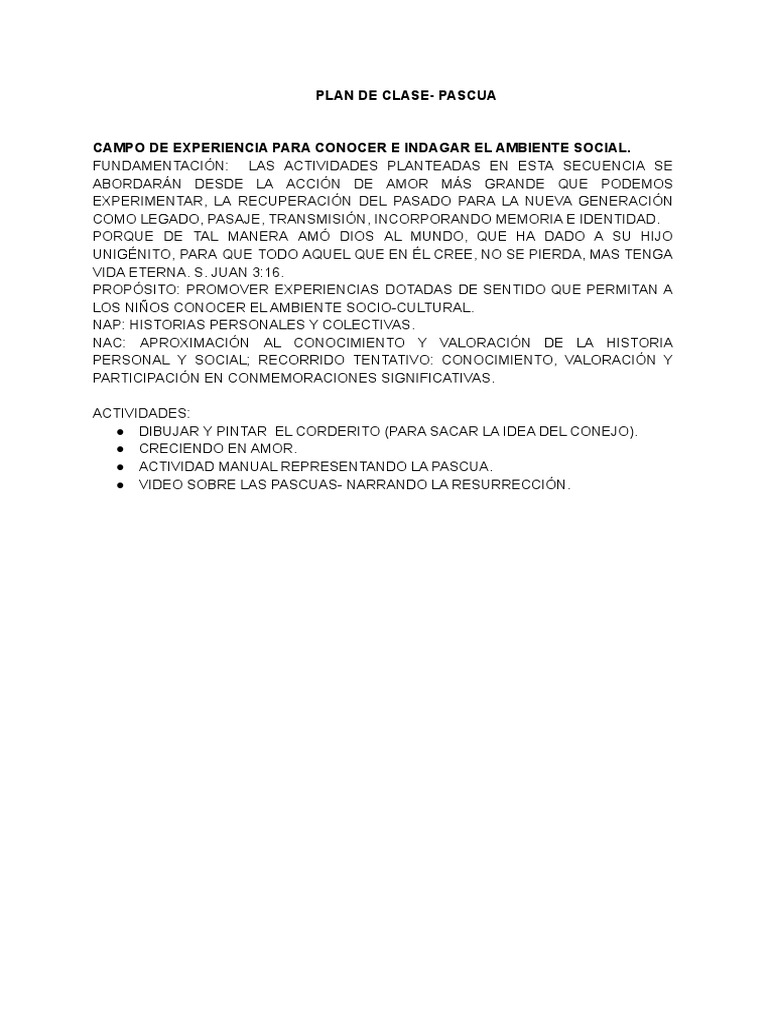 Pascua Actividades | PDF