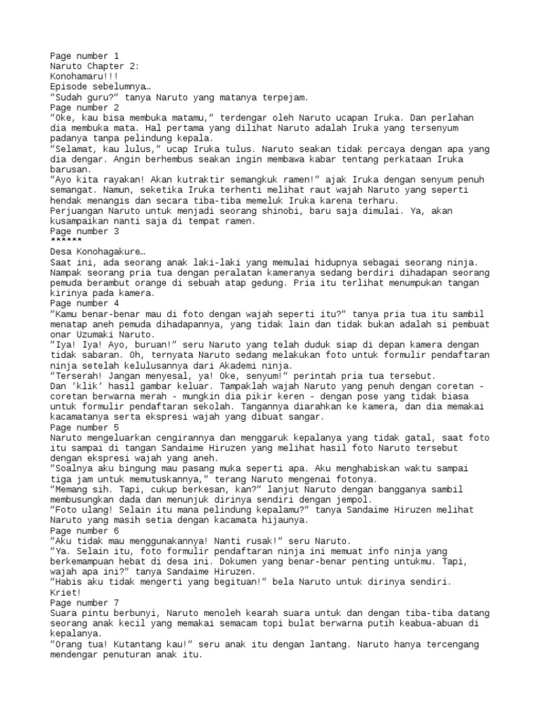 Naruto Chapter 2, Konohamaru!!! | PDF