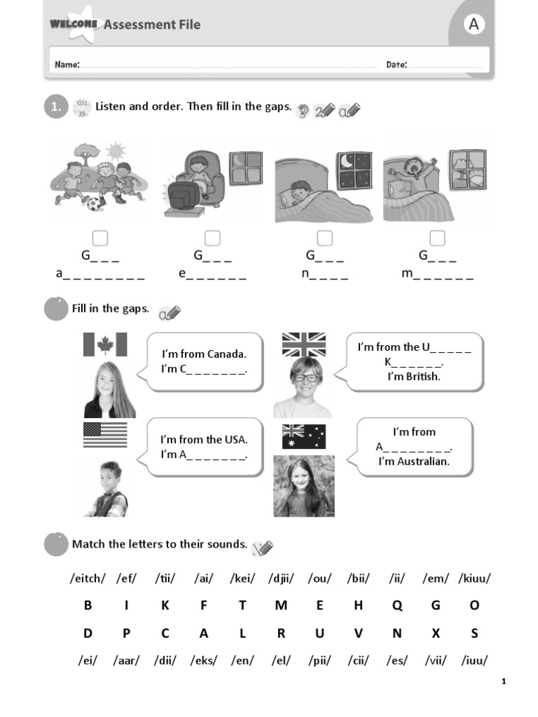 Welcome Assessment File A | PDF