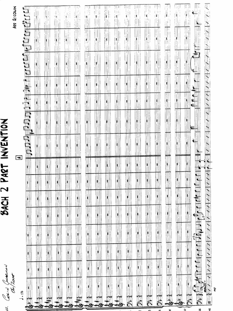 Bach 2 Part Invention - Gordon GOODWIN SC | PDF