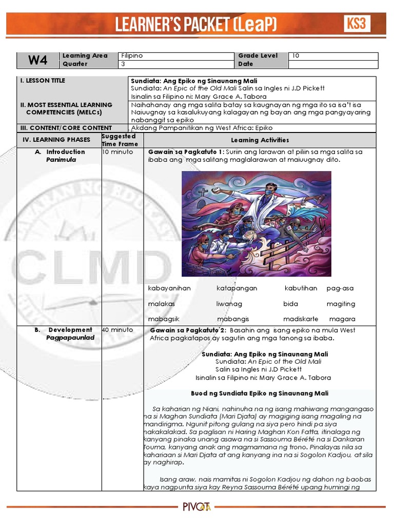 LeaP-Filipino-G10-Week 4-Q3 | PDF