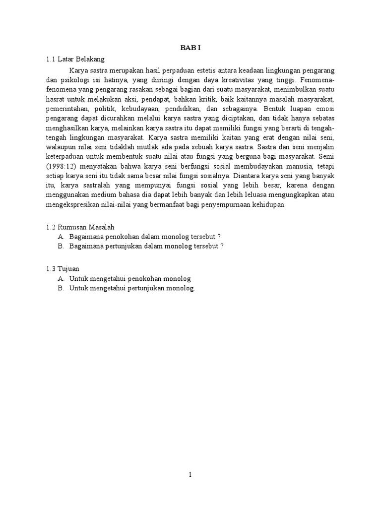 Monolog Tentang Dampak Corona | PDF