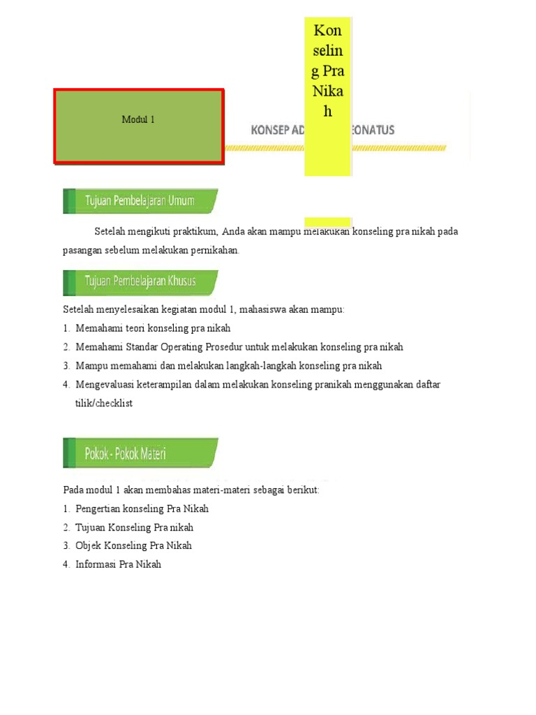 Konseling Pra Nikah | PDF