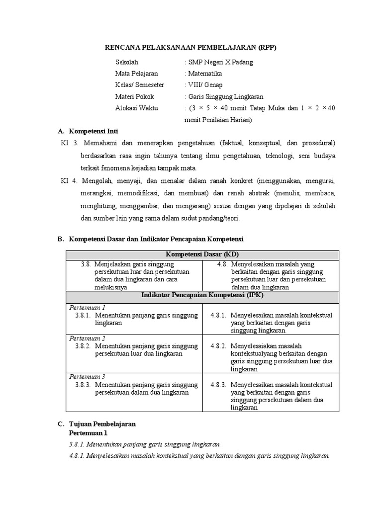 RPP 3.8 Dwi Larasati Dan Vita Ria Syafitri | PDF
