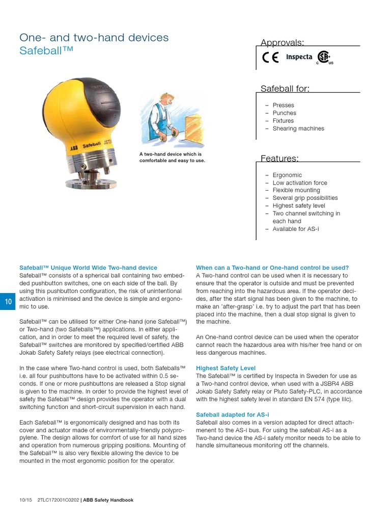 ABB Safety Handbook 2TLC172001C0202 Safeball | PDF | Relay | Screw