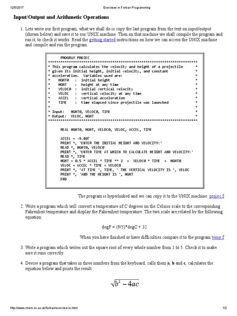 Exercises in Fortran Programming | PDF | Fahrenheit | Computing