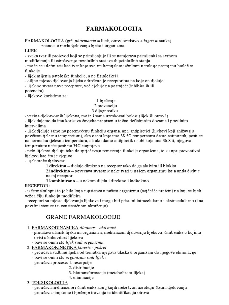 Farma Sve Sve Završena Skripta!!!! | PDF