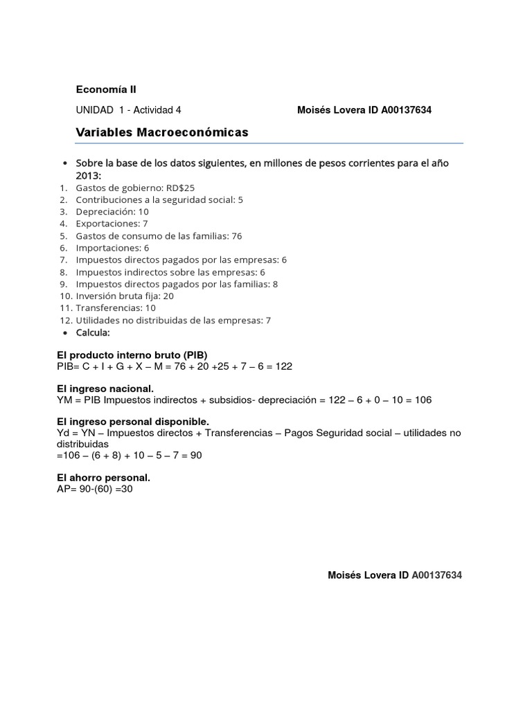 Lovera-Moises-Variables Macroeconomicas 2 | PDF