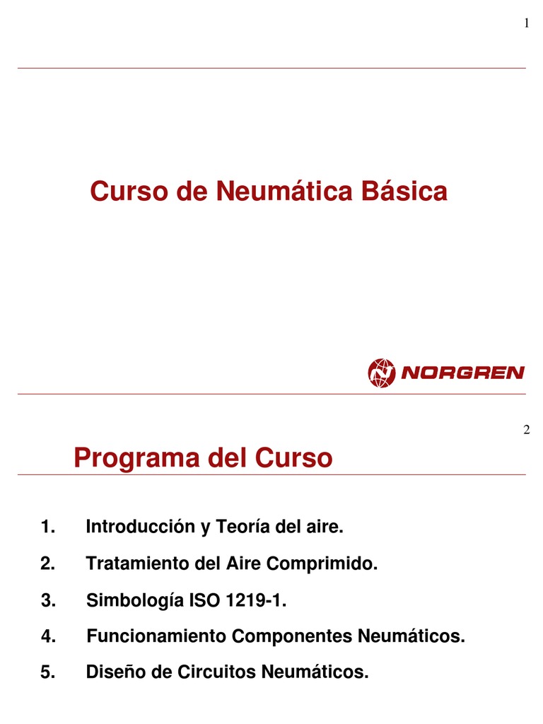 Neumatica Basica - Norgren | PDF | Presión | Gases