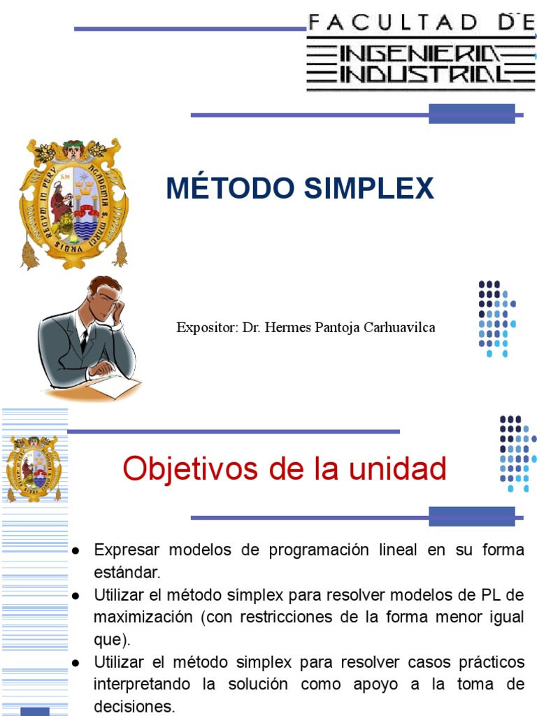 Método Simplex | PDF | Programación lineal | Análisis matemático
