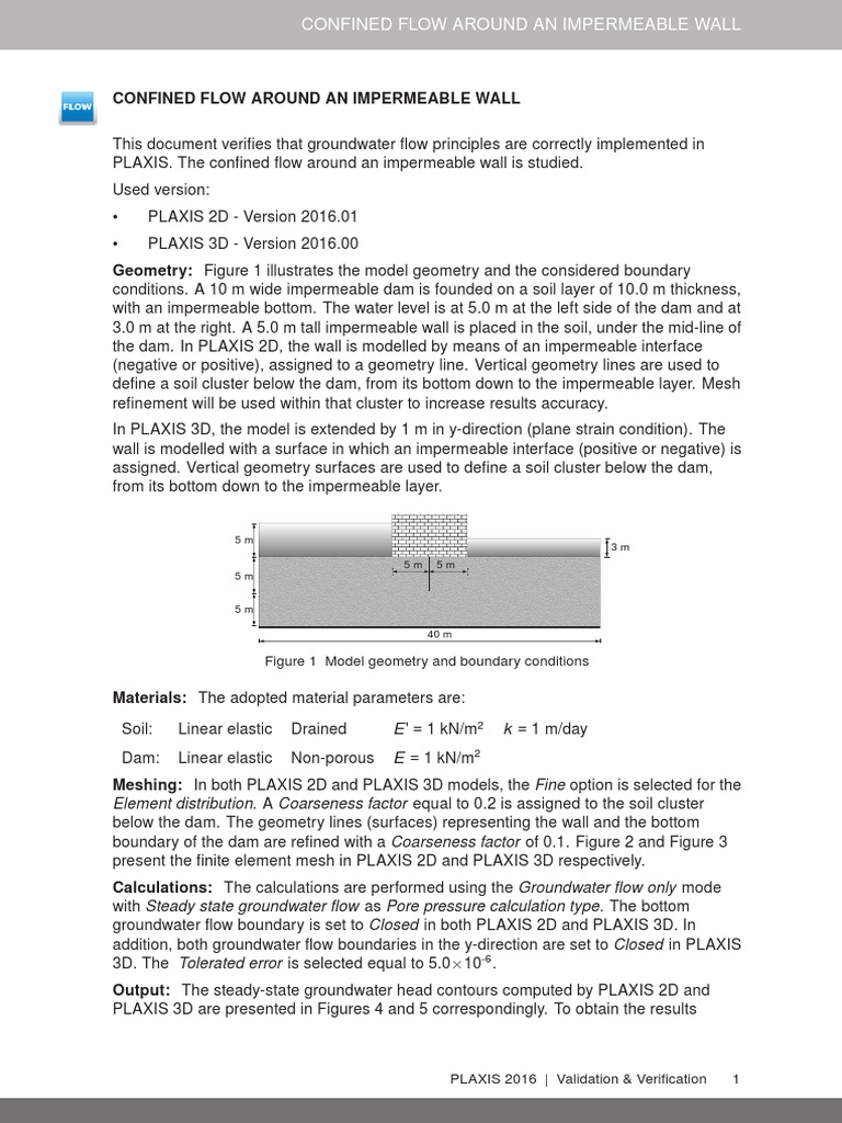 Figure 1 Model Geometry and Boundary Conditions | PDF | Groundwater ...
