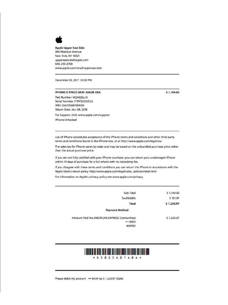 Factura Iphone X | PDF