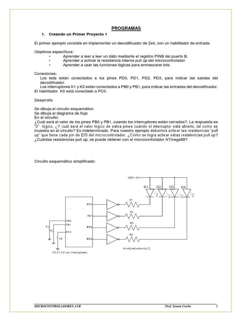 CLASE03 Ejemplo Puertos | PDF | Microcontrolador | Bienes manufacturados