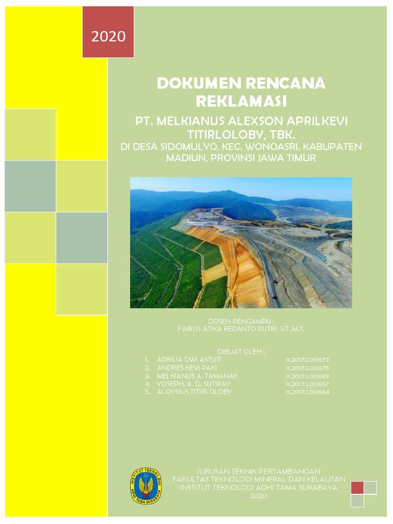 (Fix) Dokumen Rencana Reklamasi | PDF