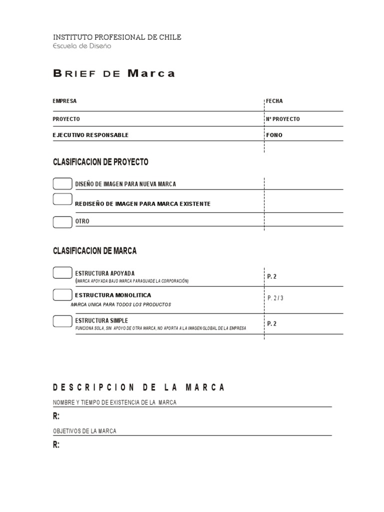 Plantilla de Brief de Marca | PDF | Business | Economias