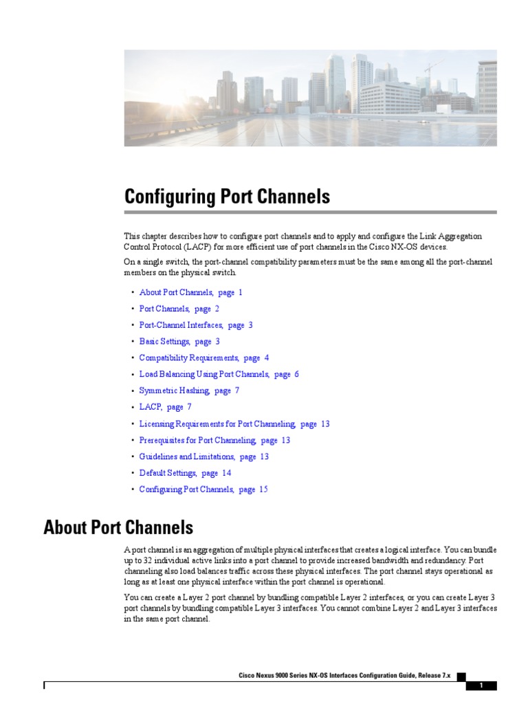 Configuring Port Channels | PDF | Port (Computer Networking) | Network ...