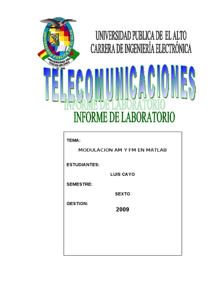 Modulación AM y FM en MATLAB | PDF | Modulación de frecuencia | Modulación