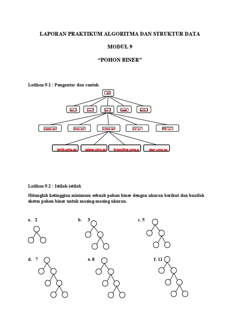 Pohon Biner - Modul-9 | PDF