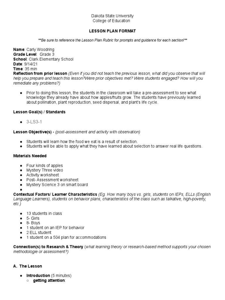 Lesson Plan Mystery 3-Day1 | PDF | Lesson Plan | Pedagogy