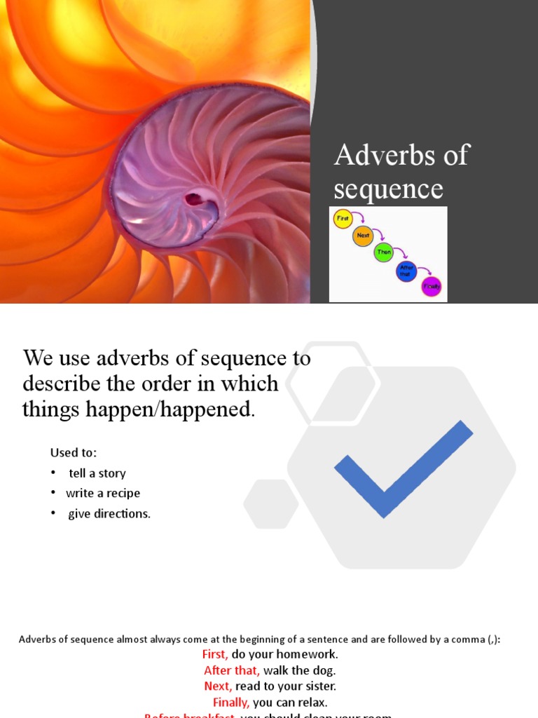 Adverbs of Sequence | PDF