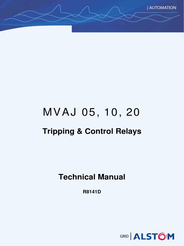 Mvaj 05 10 20 Manual GB | PDF | Relay | Insulator (Electricity)