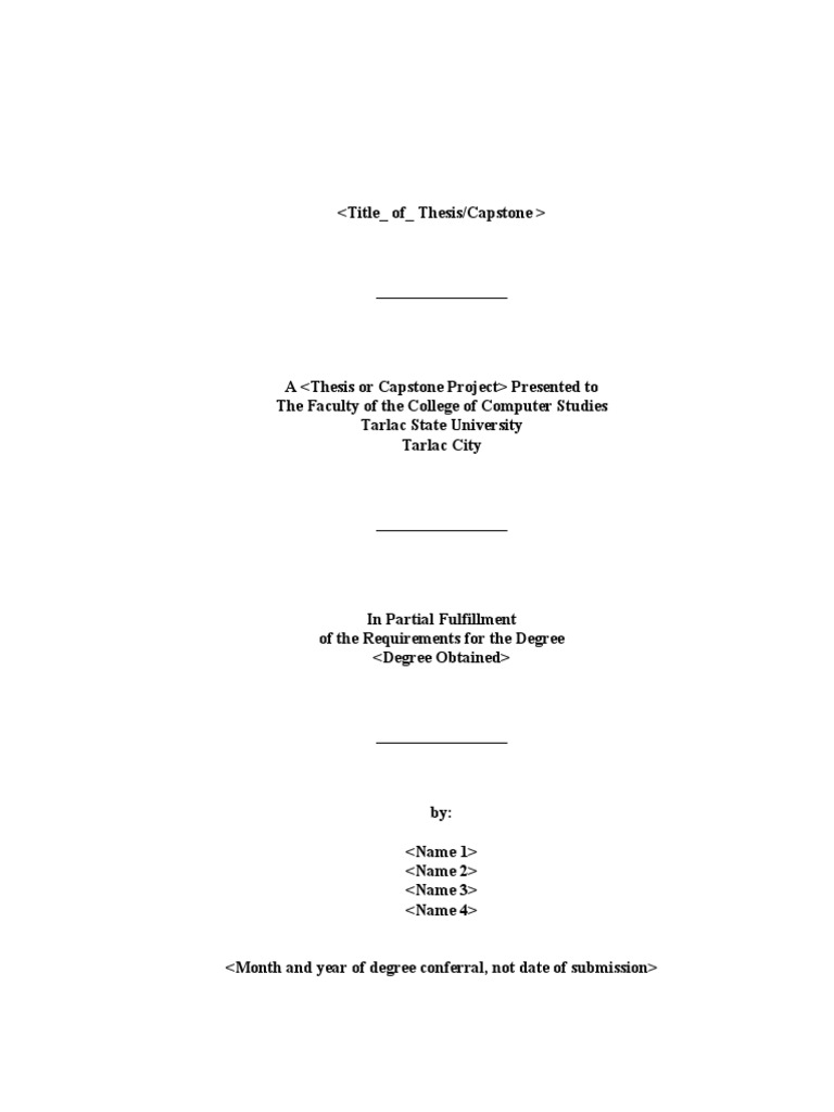 Capstone Thesis Template v2021r1 1 | PDF | Software Development | User ...