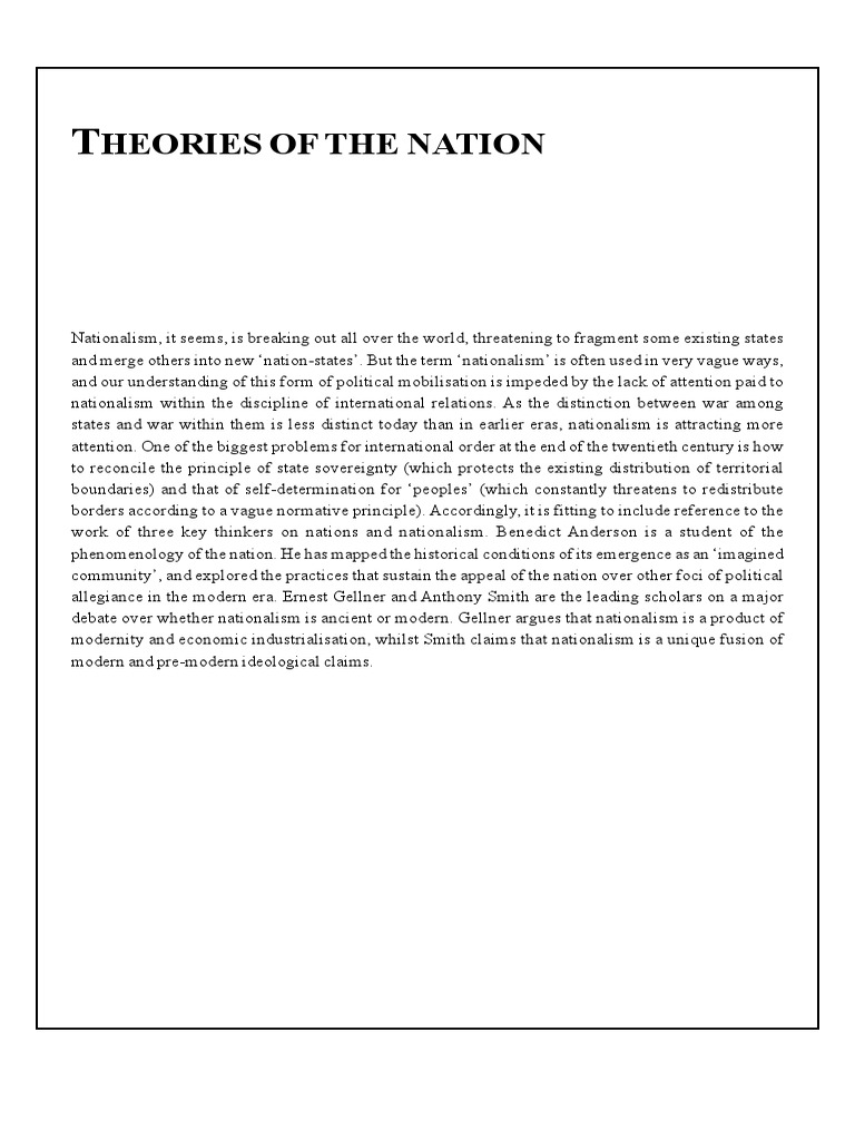 Nationalism: Imagined Communities | PDF | Nationalism | Science