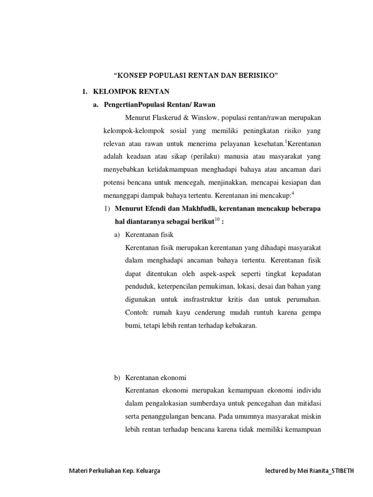 Kelompok Rentan | PDF