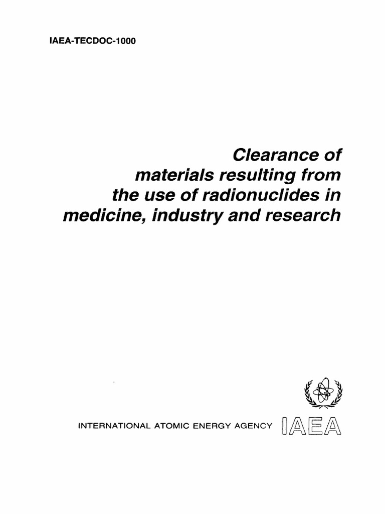 Iaea Tecdoc 1000 | PDF | Radioactive Contamination | Waste Management