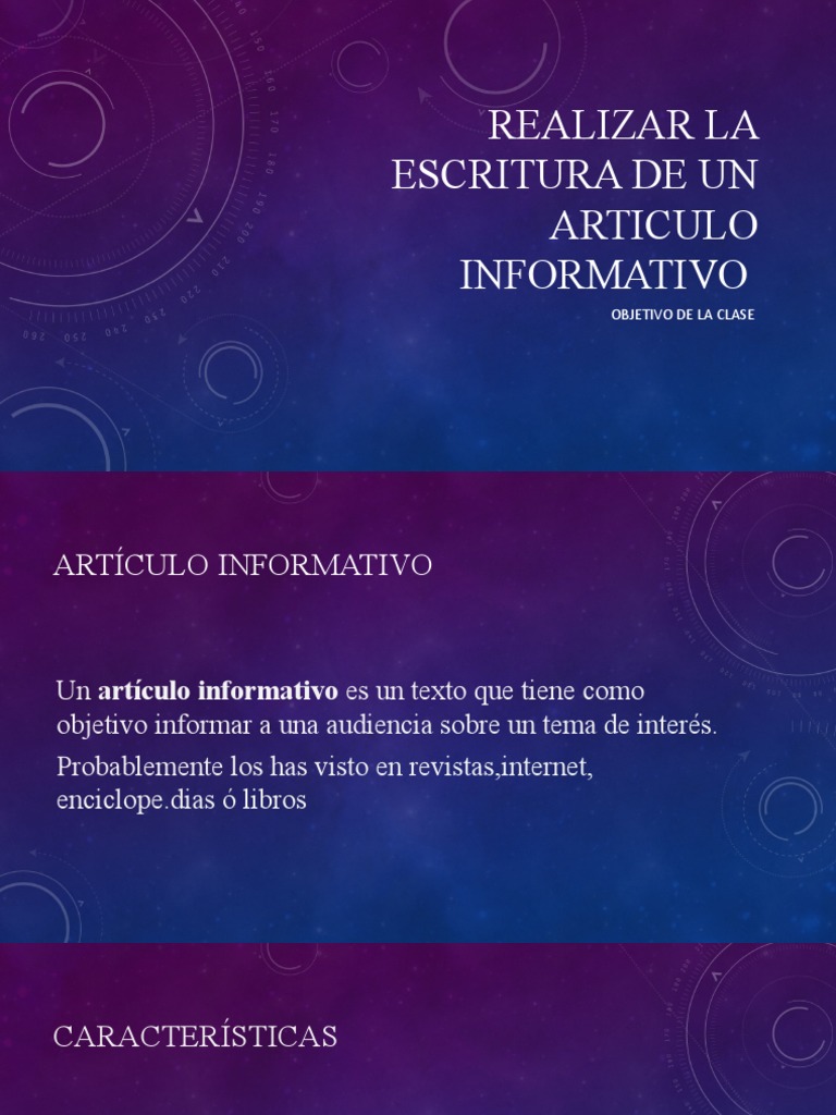 Crear Un Articulo Informativo | PDF