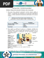 Restaurant Conversation Practice Activity | PDF | Restaurants | Food ...