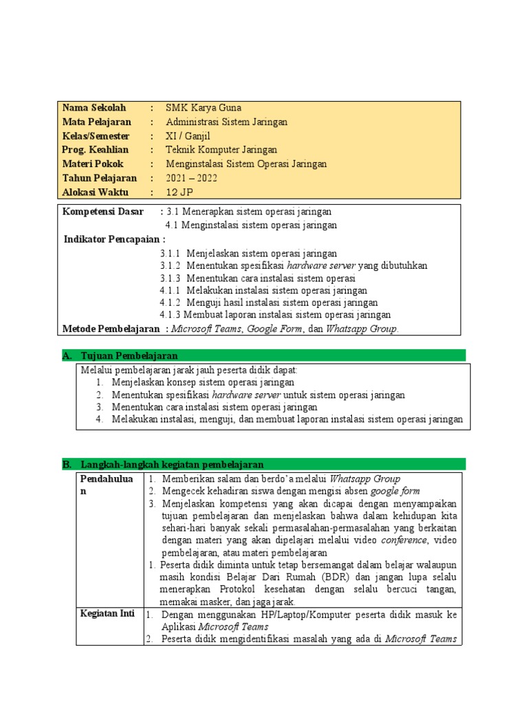 KD 1 - RPP Asj | PDF