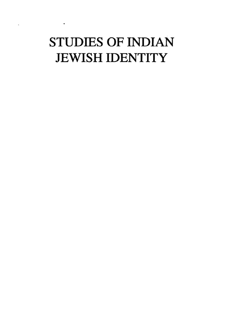 Nathan Katz - Studies of Indian Jewish Identity-Manohar Publishers ...