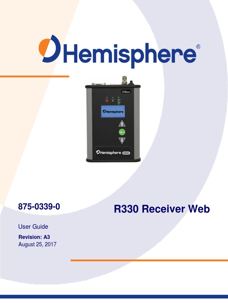 HEMISPHERE R330 UserGuide REV-A3 | PDF | Menu (Computing) | Usb Flash Drive