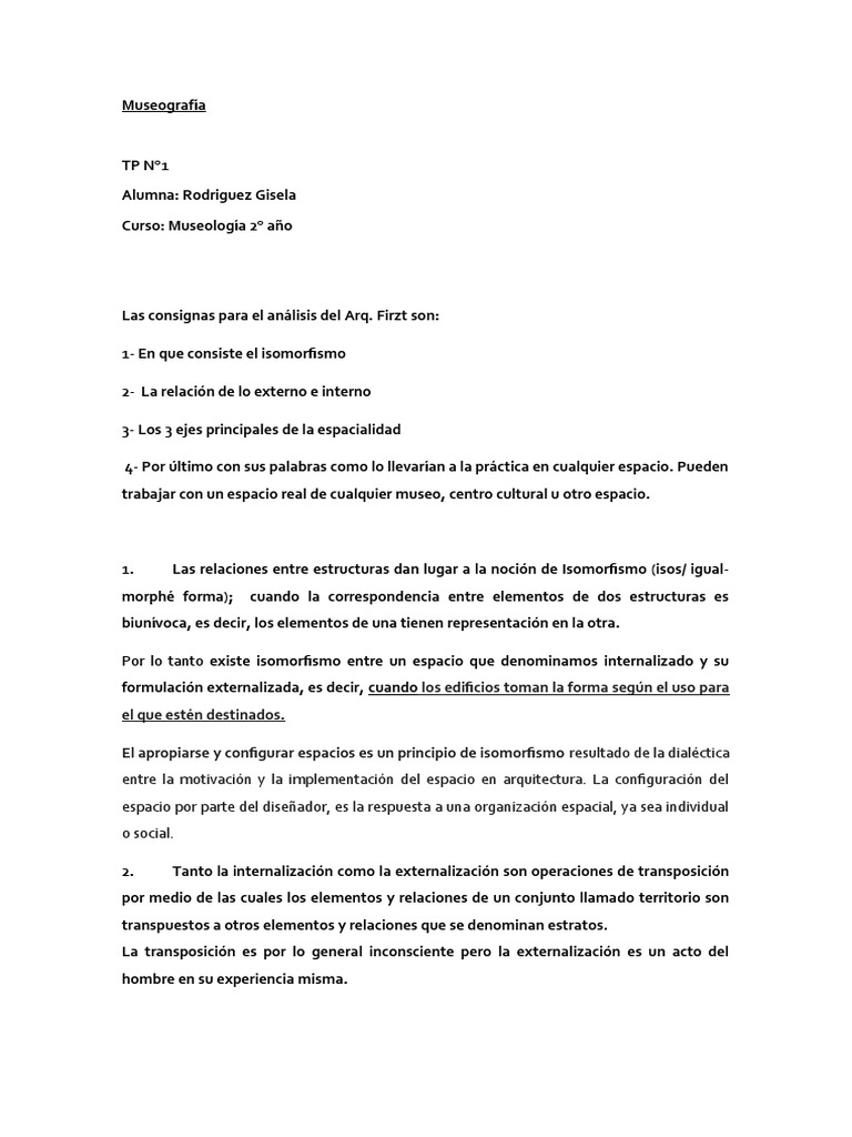 TP N°1 Museografía - Rodriguez Gisela | PDF | Museo