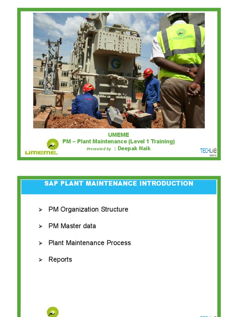 Introduction to SAP Plant Maintenance Modules and Processes | PDF ...