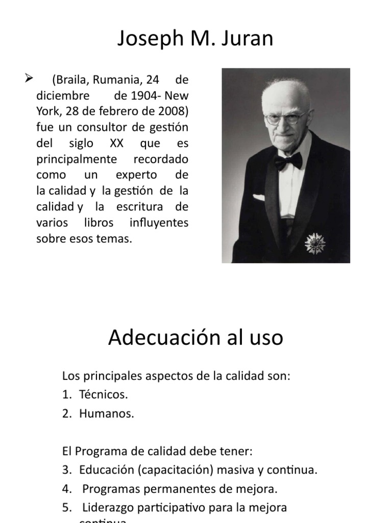 Joseph M. Juran | PDF | Calidad (comercial) | Business