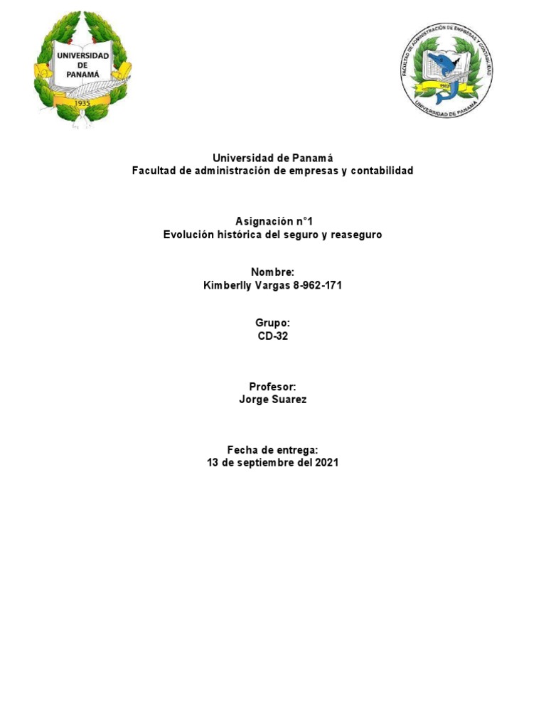 Evolución Histórica Del Seguro Y Reaseguro Pdf Seguro Reaseguro 2251