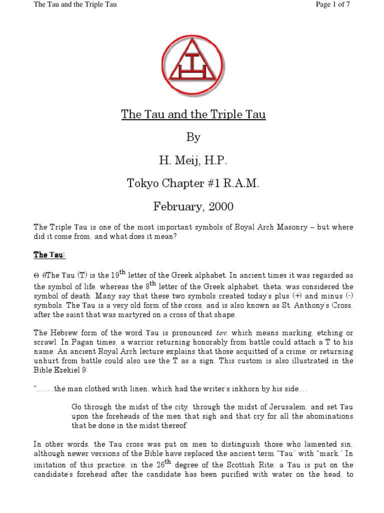The Triple Tau Lecture | PDF