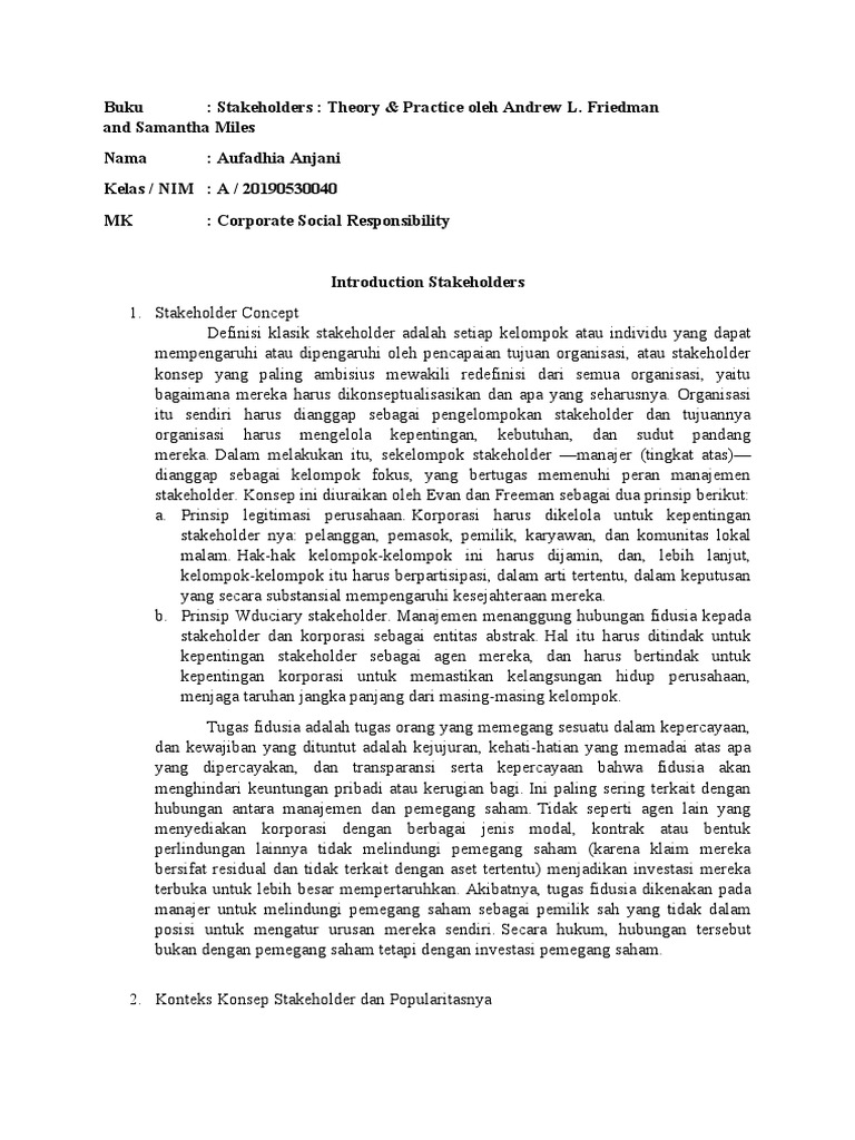 Stakeholders | PDF | Karier & Perkembangan