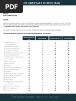 Manual Escalas Beck | PDF | Suicídio | Depressão