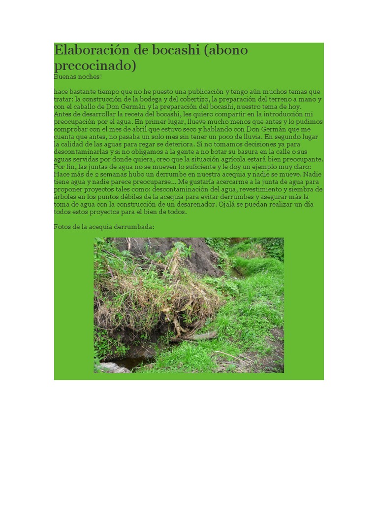 Elaboración y Ventajas del Bocashi | PDF | Fertilizante | Compost