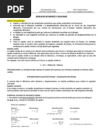 Ejercicios de velocidad, distancia y tiempo | PDF | Métodos y ...