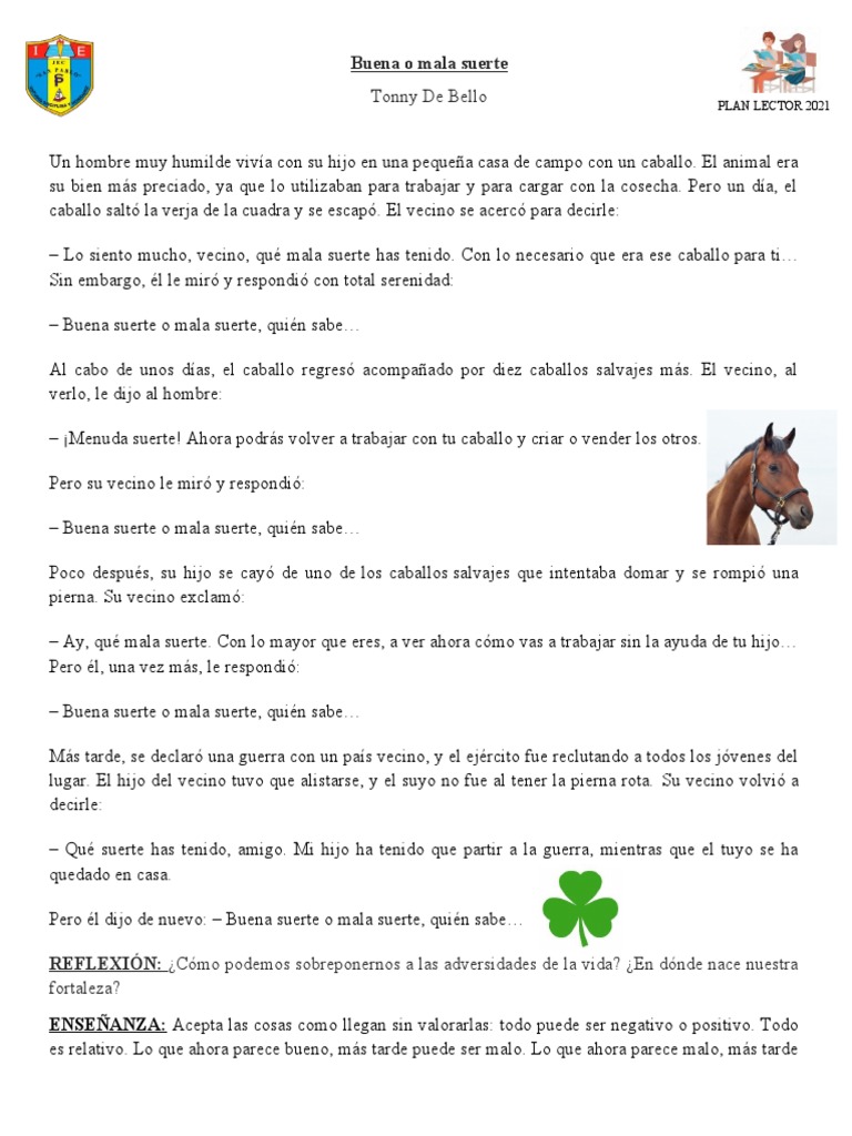 Buena Suerte I o Mala Suertre | PDF