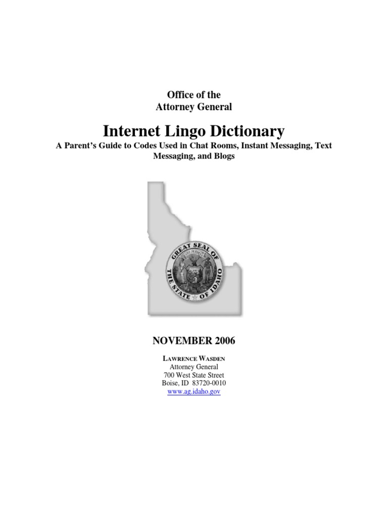 Internet Lingo Dictionary: Office of The Attorney General | PDF ...