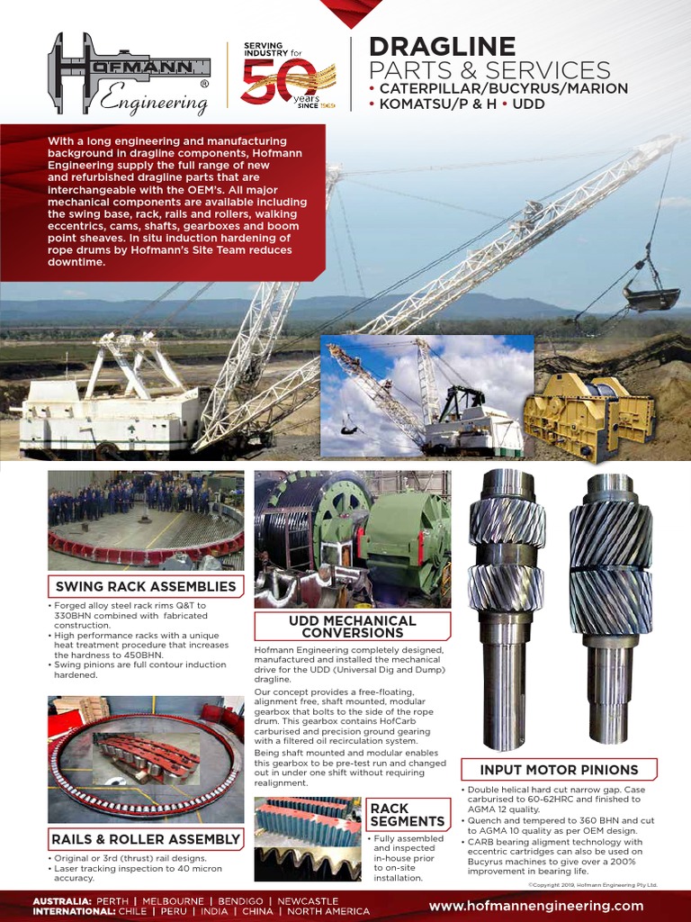 24 - Hofmann - Dragline Brochure - A4 | PDF | Gear | Forging